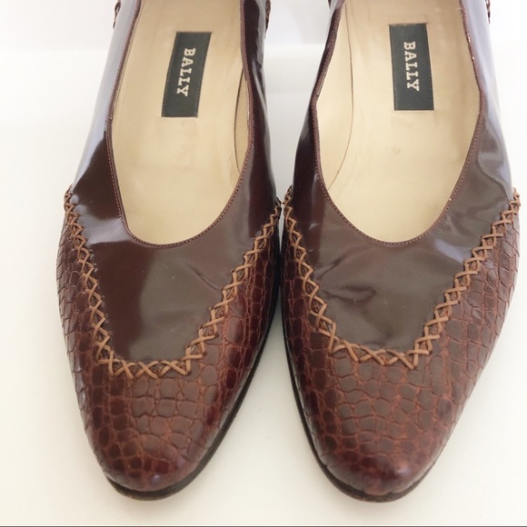Bally | Shoes | Bally Ardsley Croco Embossed Leather Heels Pumps | Poshmark